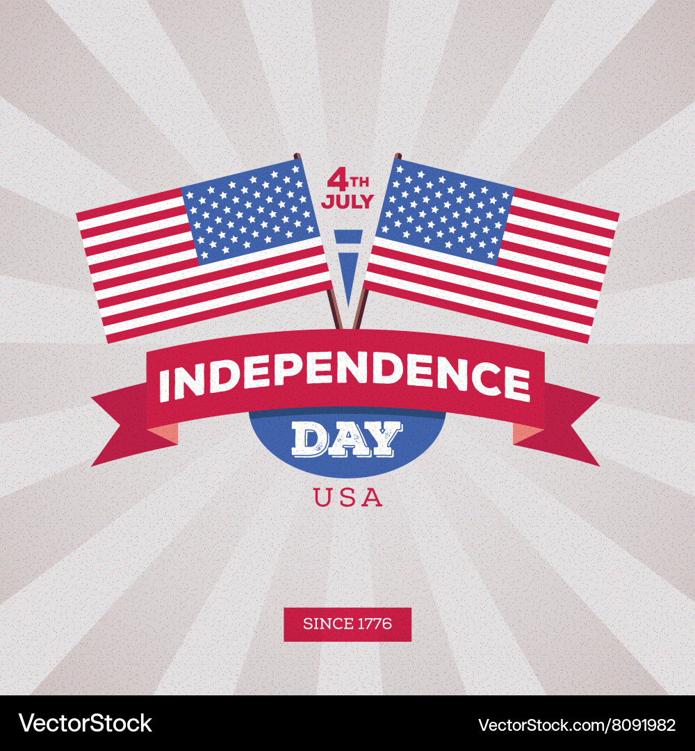 Independence day of america typography design Vector Image