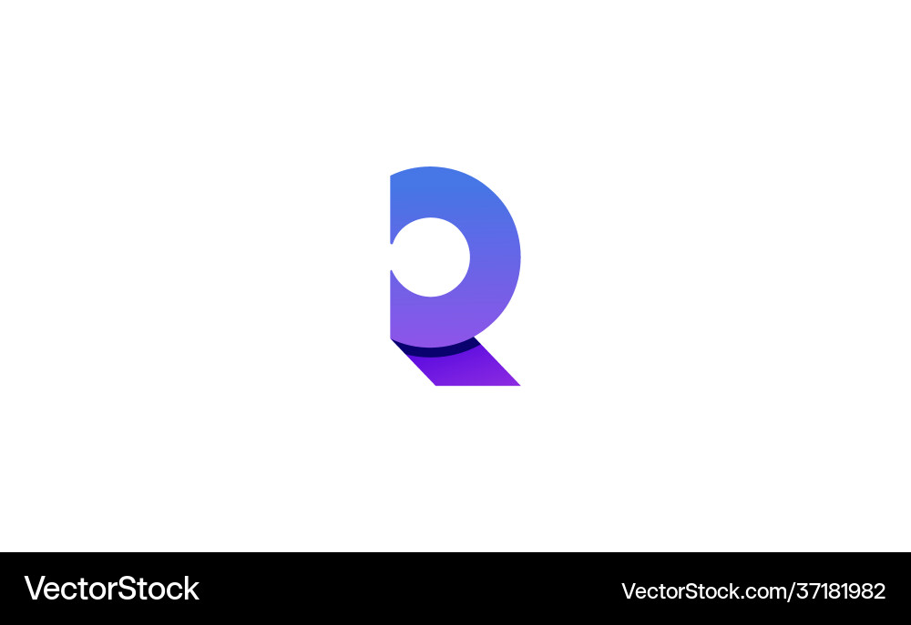 R monogram logo design template Royalty Free Vector Image