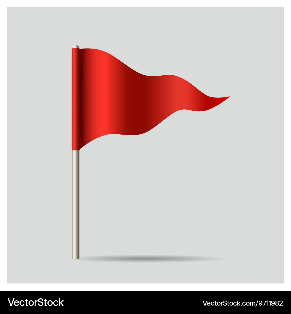 Red flag Royalty Free Vector Image - VectorStock