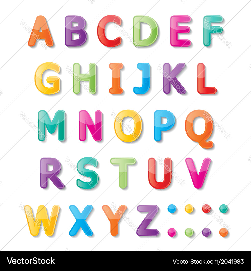 Abc schriftarten Lizenzfreies Vektorbild - VectorStock
