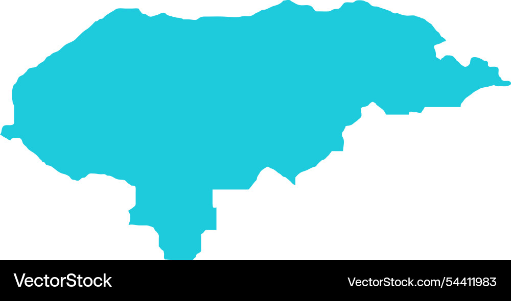 Honduras map in blue country border Royalty Free Vector
