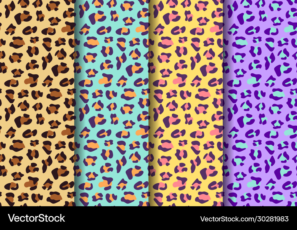 Leopard skin texture seamless pattern Royalty Free Vector