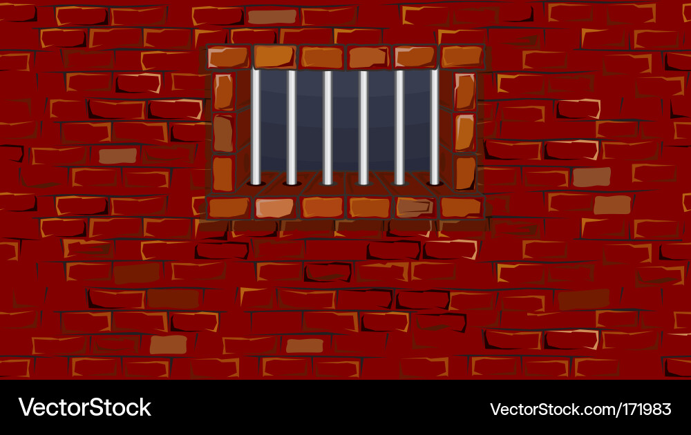Prison Cell Wall with Bars Royalty Free Vector Image