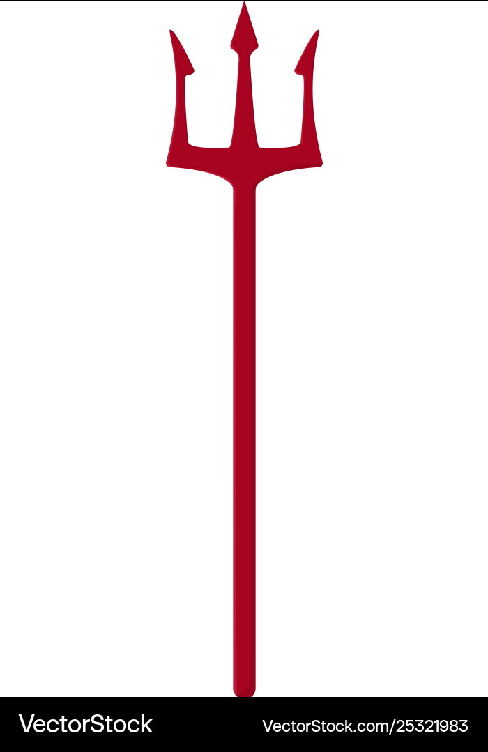 Red Trident Symbol Royalty Free Vector Image - VectorStock