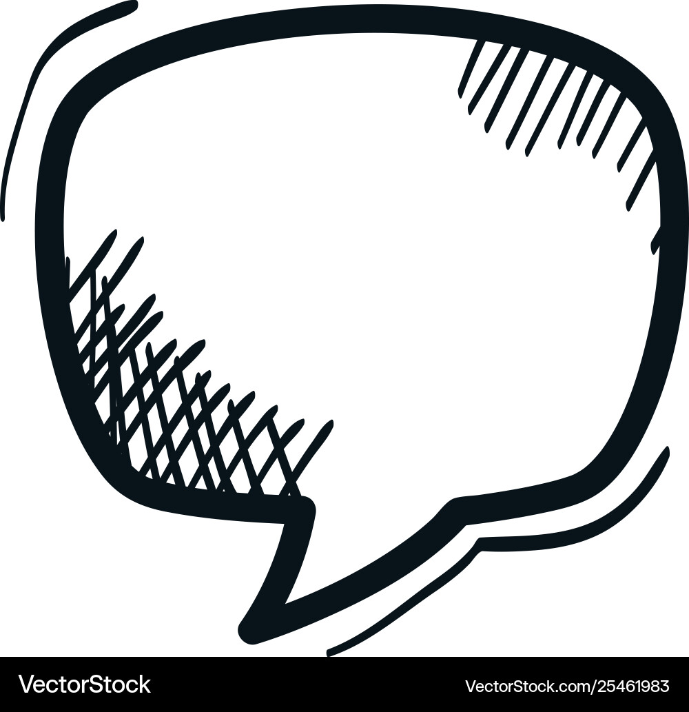 Speech bubble message drawing Royalty Free Vector Image