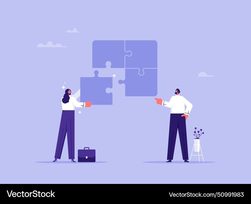 Teamwork and partnership concept Royalty Free Vector Image