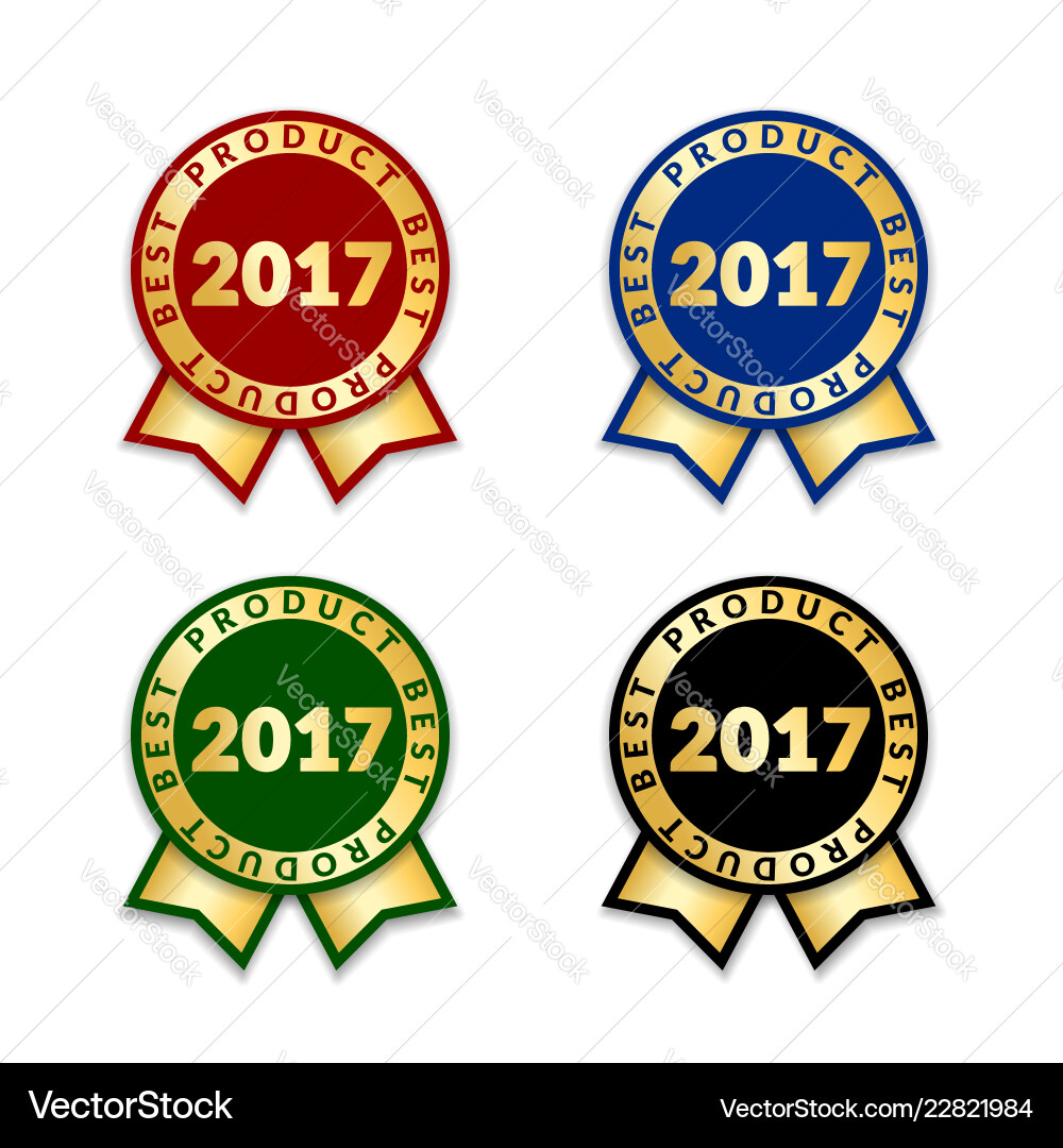 Award ribbon the best Royalty Free Vector Image