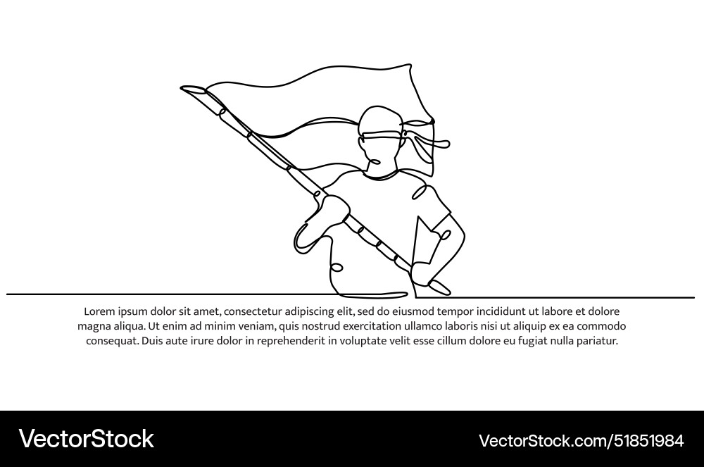 Continuous one line design of indonesian Vector Image