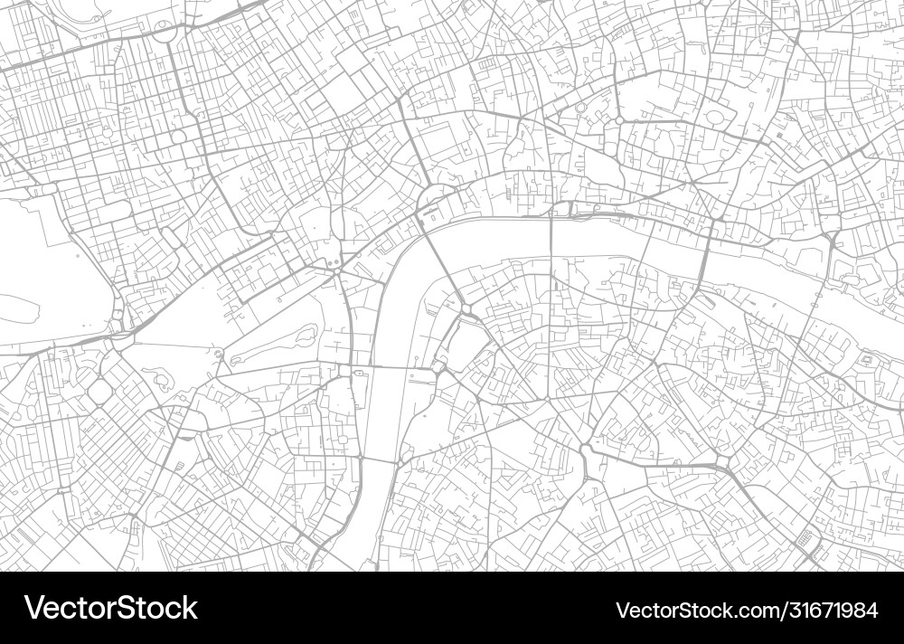 Detailed London City Map Royalty Free Vector Image