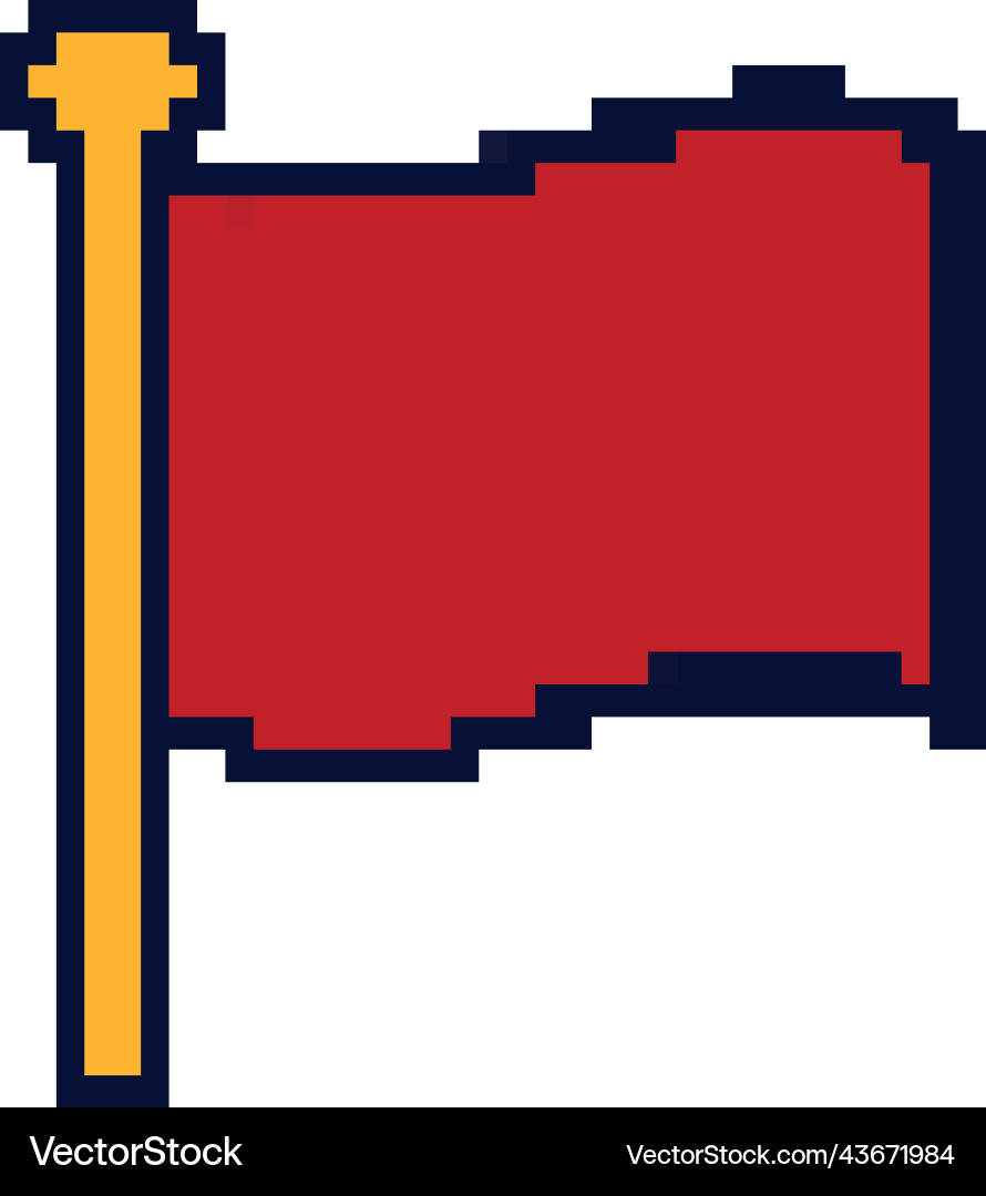 Flag pixel art Royalty Free Vector Image - VectorStock