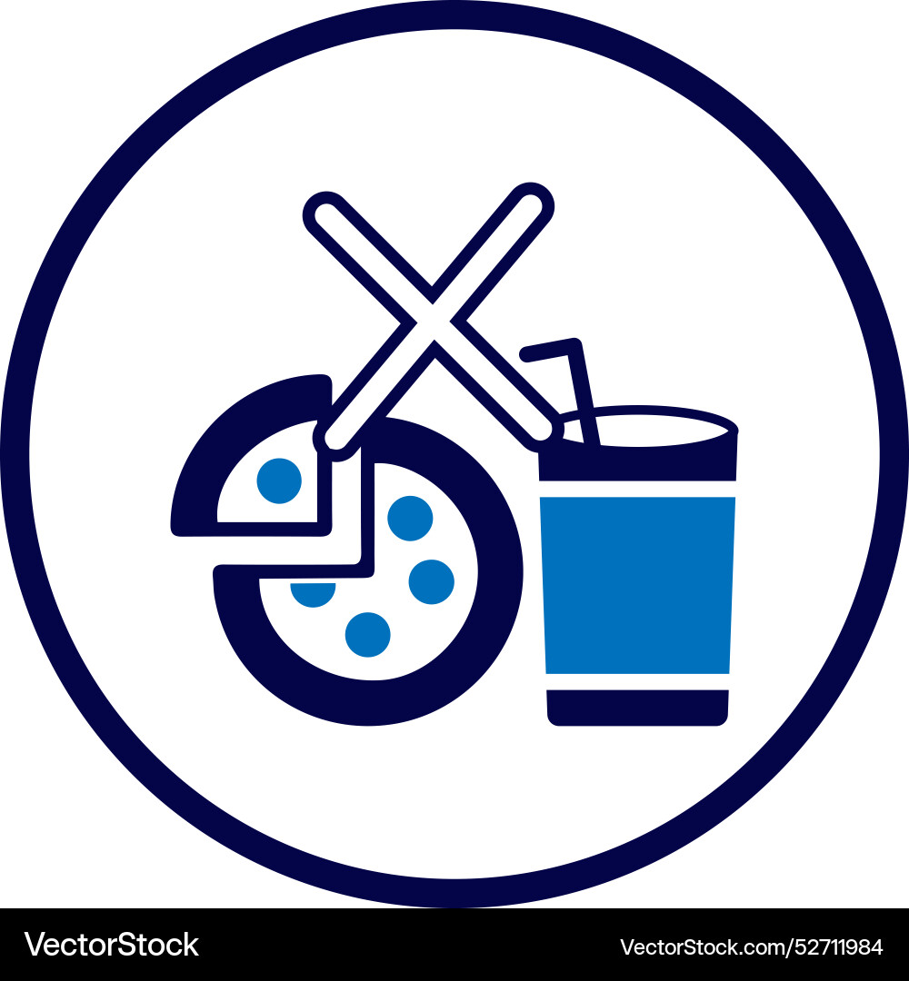 Food drink no sign icon Royalty Free Vector Image