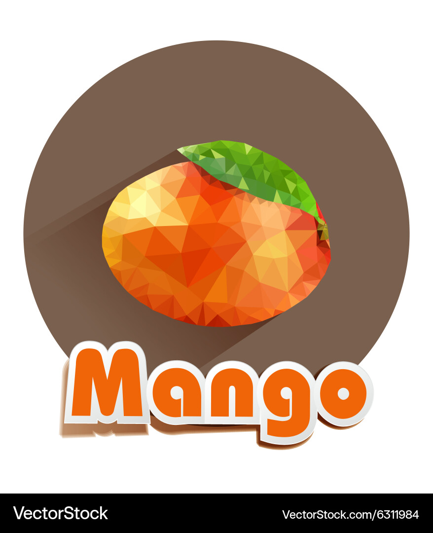 Icon of mango triangles Royalty Free Vector Image