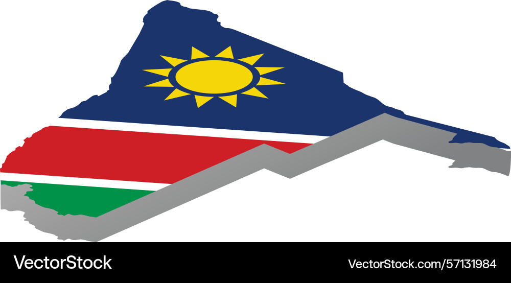 Namibia country map location Royalty Free Vector Image