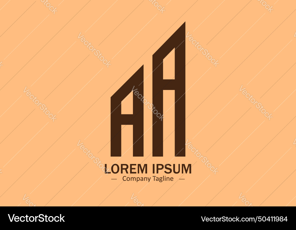 Professional elegant trendy awesome artistic aa Vector Image