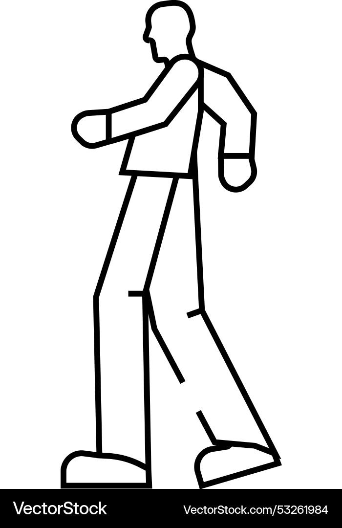 Stilt walker carnival show line icon Royalty Free Vector Stilt walker carnival show line icon Royalty Free Vector