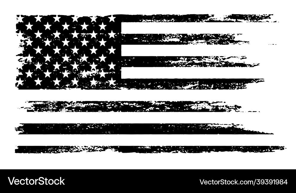 Usa flag distressed american with splash Vector Image