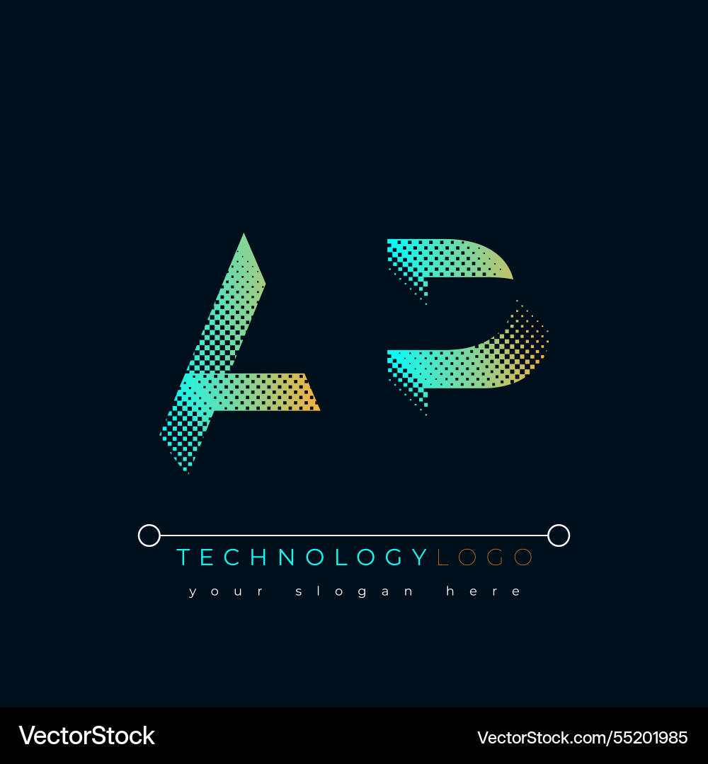Ap abstract letter Royalty Free Vector Image - VectorStock