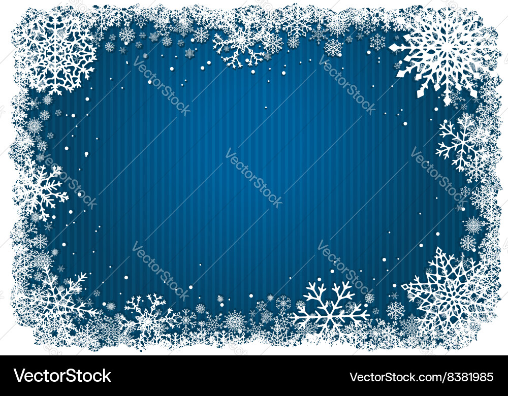 Blue Snowflake Christmas Background Royalty Free Vector