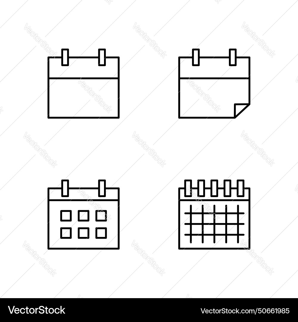 Calendar line icon design Royalty Free Vector Image