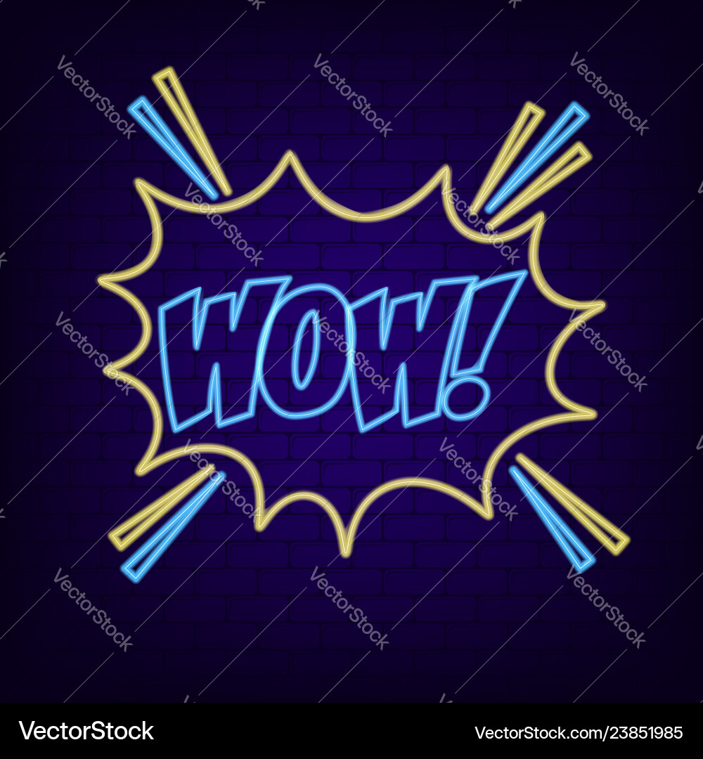 Neon Comic Bubble Royalty Free Vector Image - VectorStock