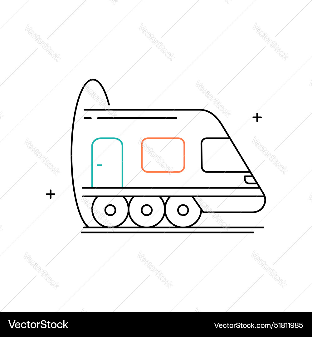 Train railway transport travel Royalty Free Vector Image