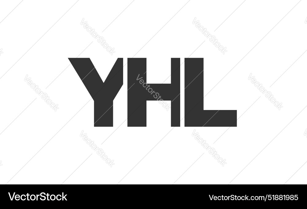 Yhl logo design template with strong and modern Vector Image