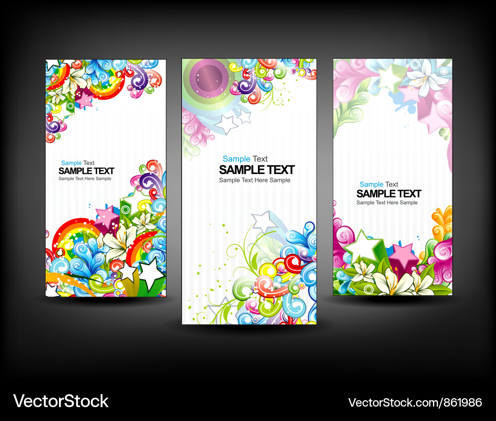 Colorful banners set Royalty Free Vector Image