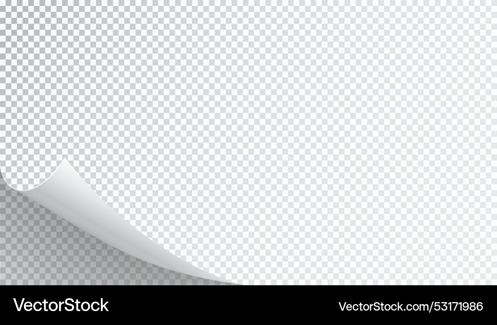 Curly page corner realistic curled Royalty Free Vector Image