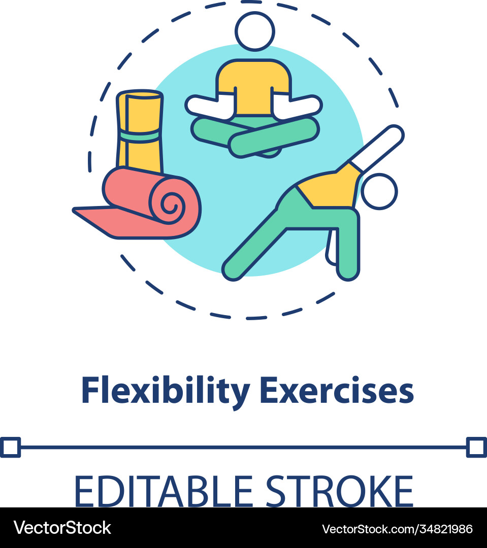 Flexibility Workout Icon Royalty Free Vector Image