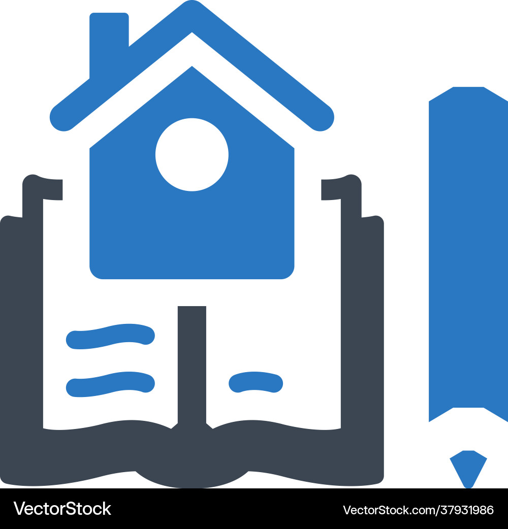 Homework Icon - Study Symbol Royalty Free Vector Image