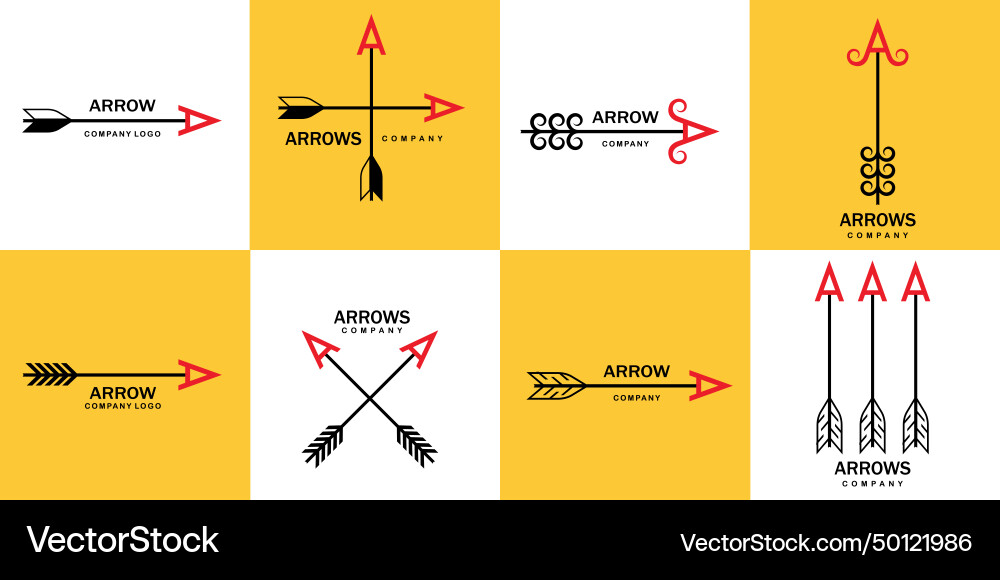 Moderne Pfeil Logo Designs Konzept Lizenzfreies Vektorbild