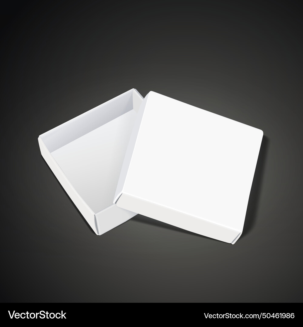 Open empty blank box Royalty Free Vector Image