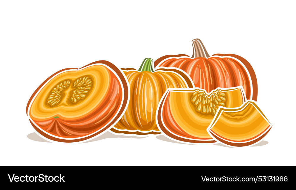 Pumpkin logo Royalty Free Vector Image - VectorStock