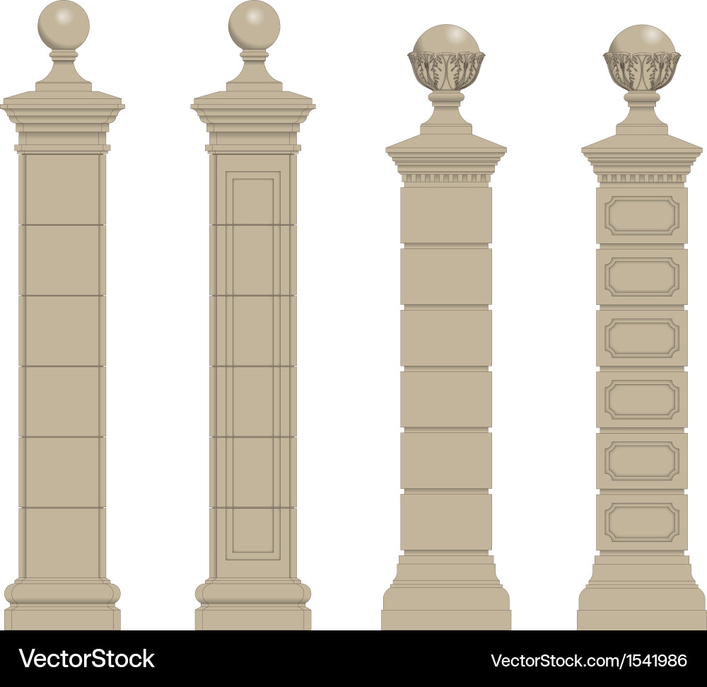 Set of column 3 Royalty Free Vector Image - VectorStock