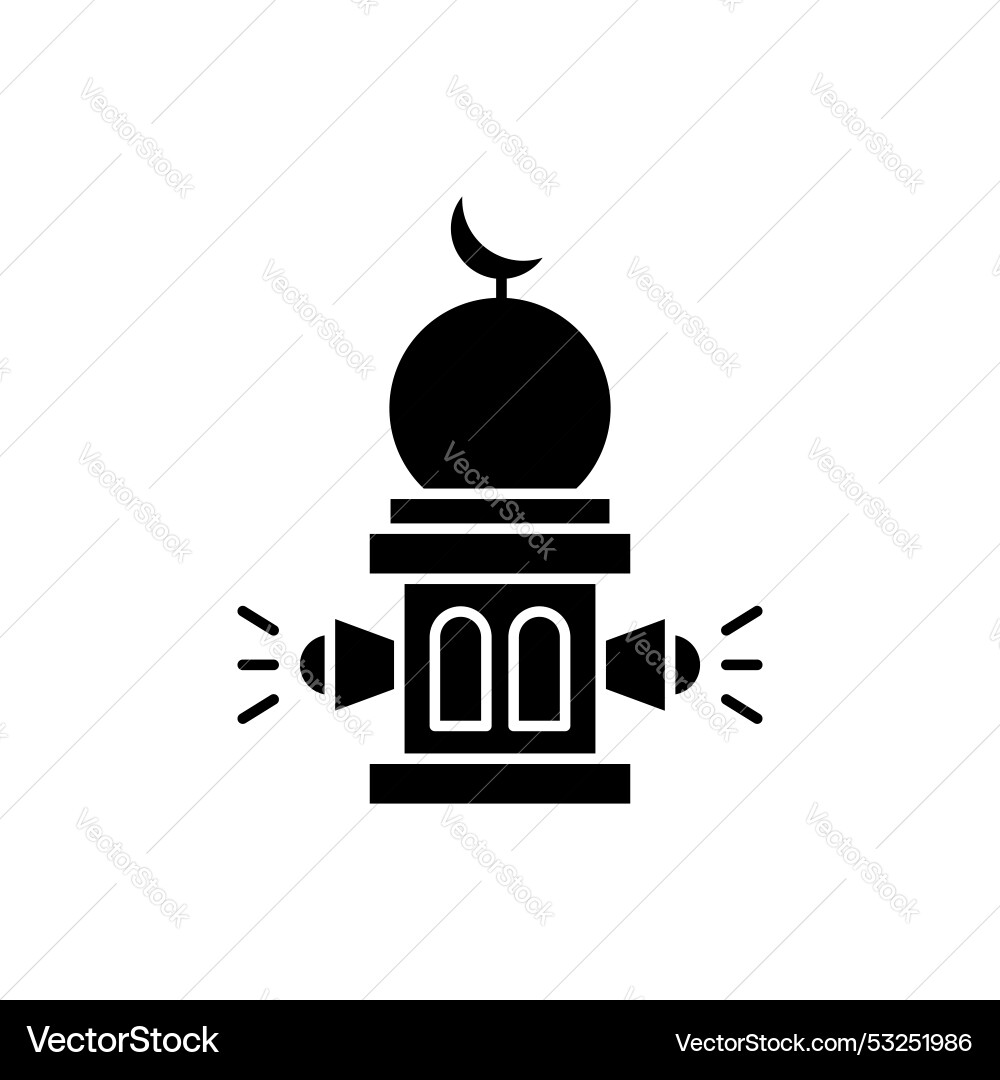 Takbir icon set islam prayer symbol islamic Vector Image
