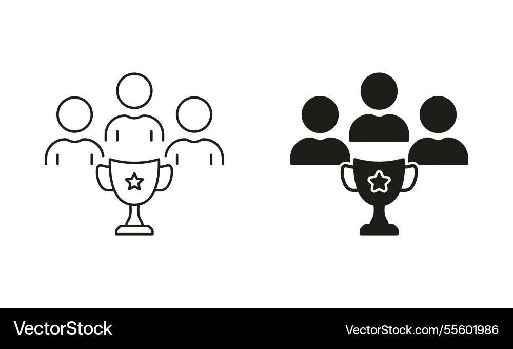 Win competition symbol trophy for winners team Vector Image