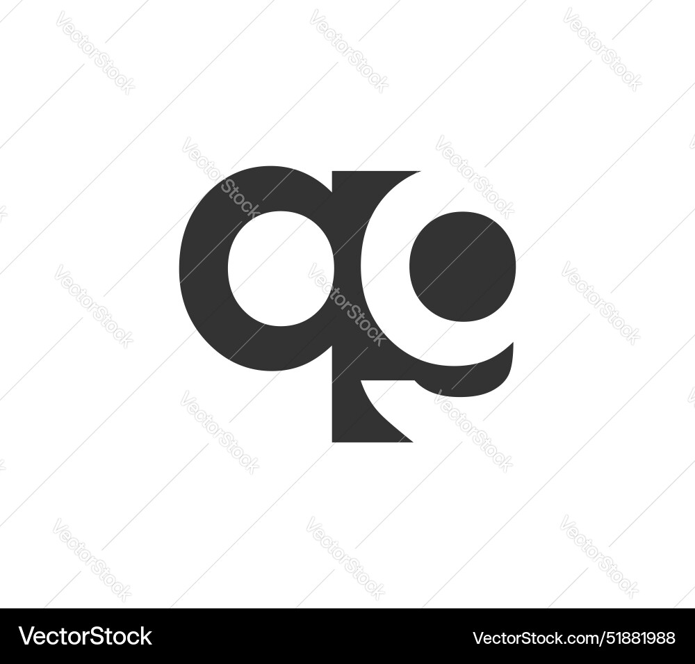 Ag creative geometric initial based modern Vector Image