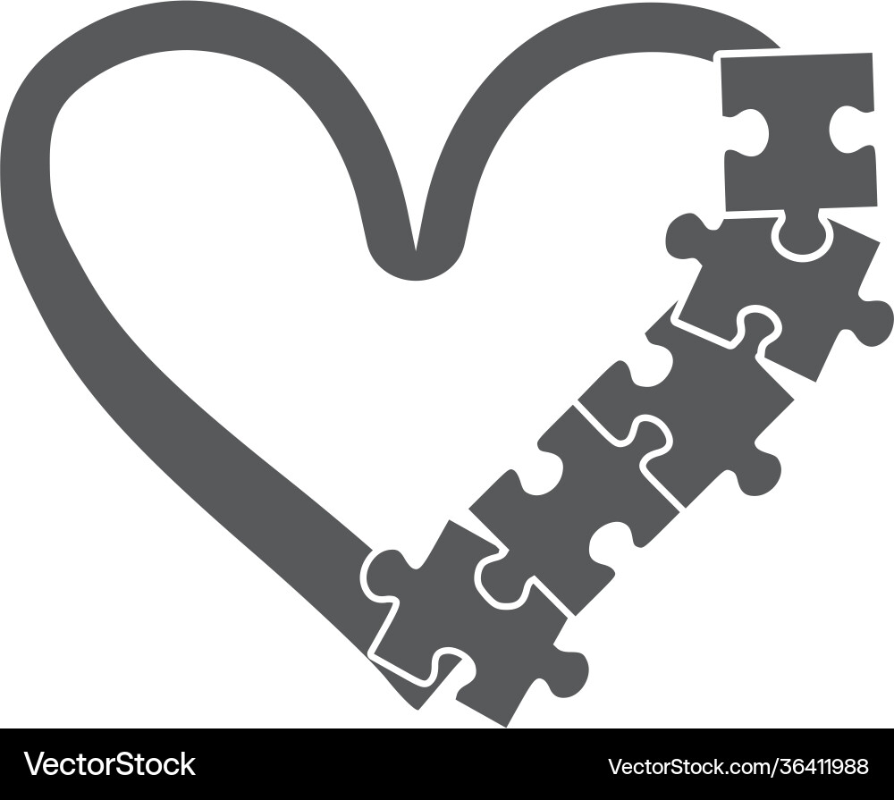Autism Heart Symbol Royalty Free Vector Image - VectorStock