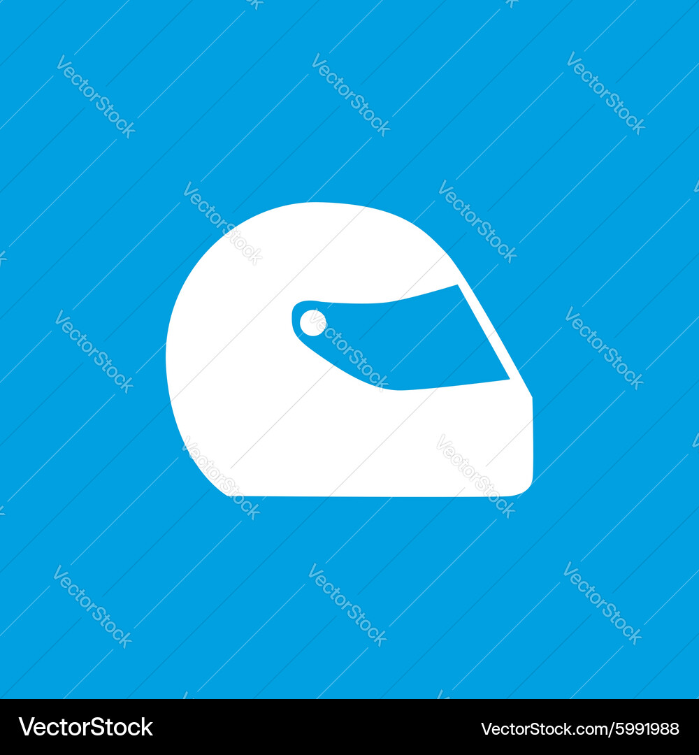 Motorrad Helm Ikone einfach Lizenzfreies Vektorbild