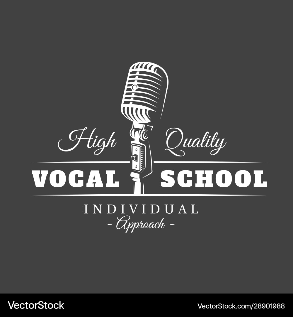 Music Label - Microphone Icon Royalty Free Vector Image