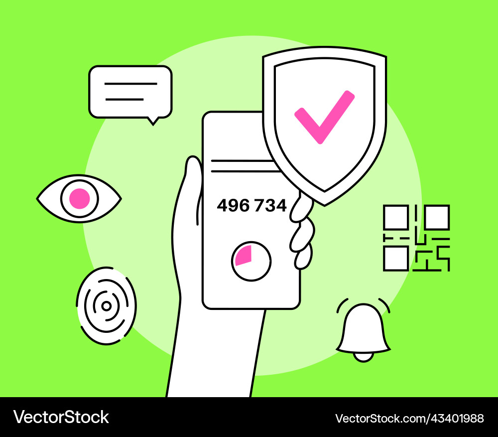 One-Time Password Login Royalty Free Vector Image