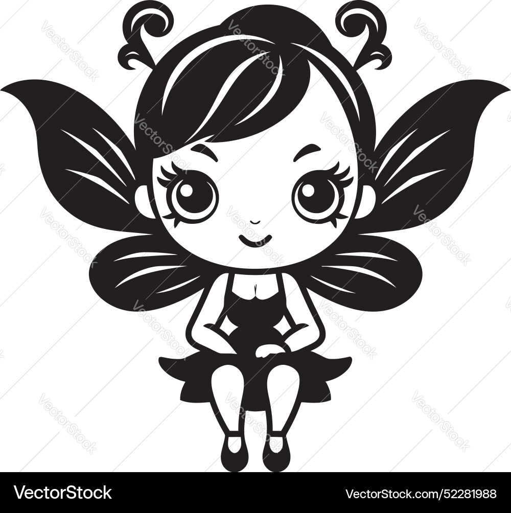 Pixie dust dreamscape playful cartoon fairy logo Vector Image