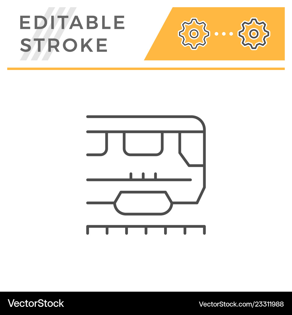 Train line icon Royalty Free Vector Image - VectorStock