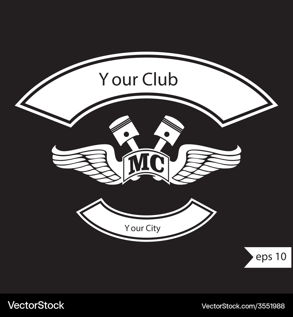 Vintage motorcycle club design elements Royalty Free Vector