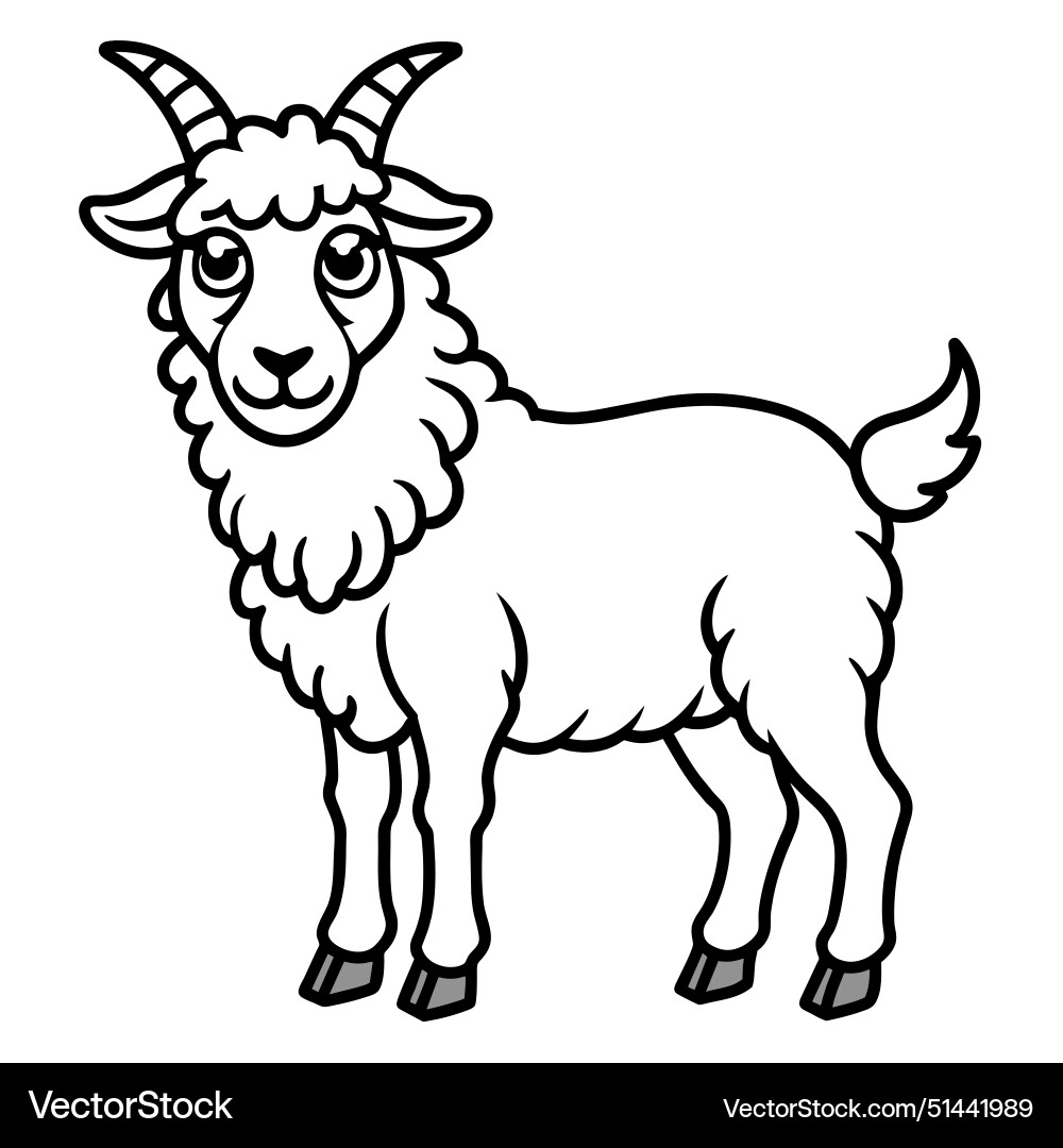 Angora goat goes icon Royalty Free Vector Image