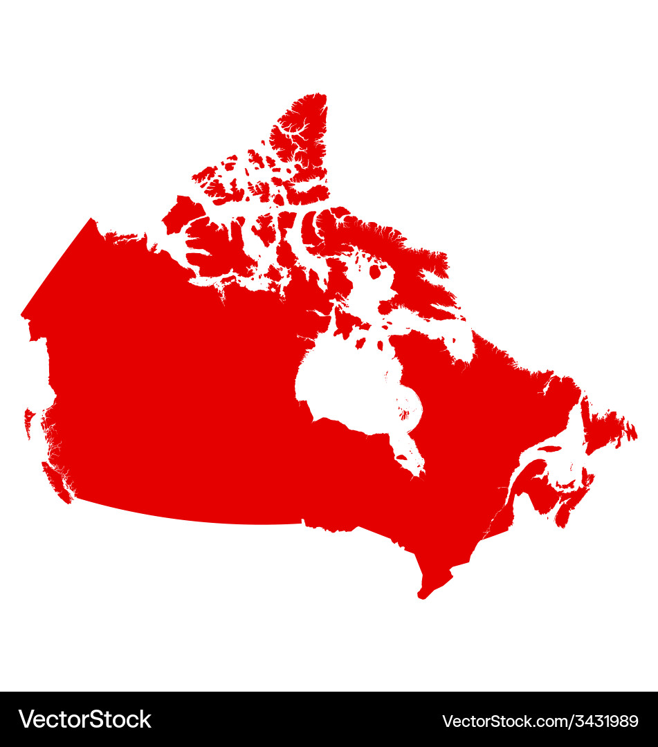 Canada map Royalty Free Vector Image - VectorStock
