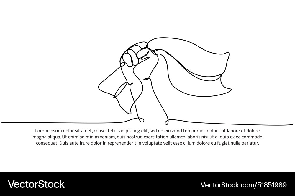 Continuous one line design of indonesian Vector Image