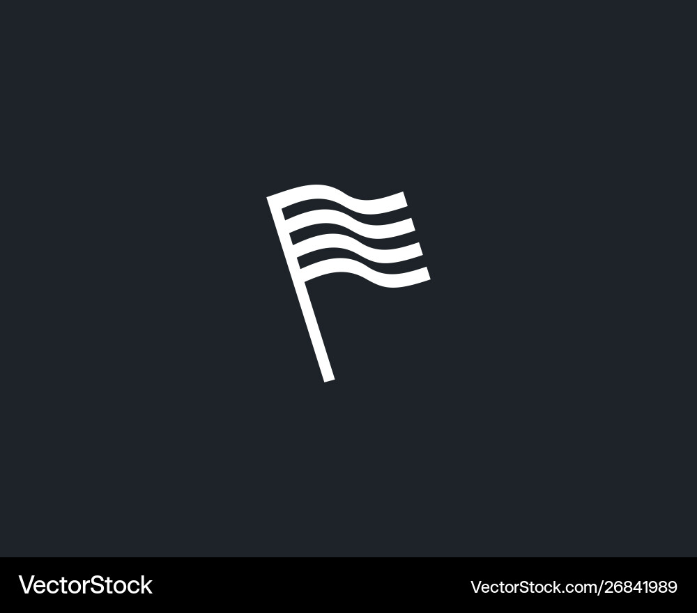 Flag stripes logo design abstract modern minimal Vector Image