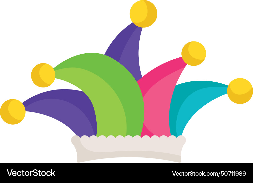 Fools day clown hat Royalty Free Vector Image - VectorStock