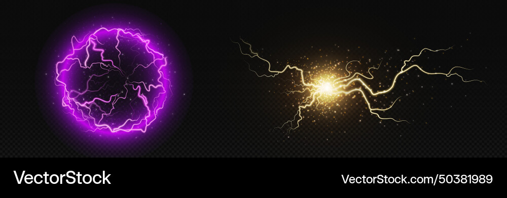 Lightning strike effects on transparent background
